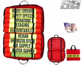 Fire Incident Command Vest Set